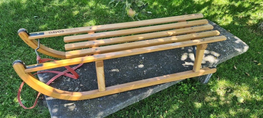 Davoser Holzschlitten, 2-er, in der Schweiz hergestellt (Gebraucht) in ...