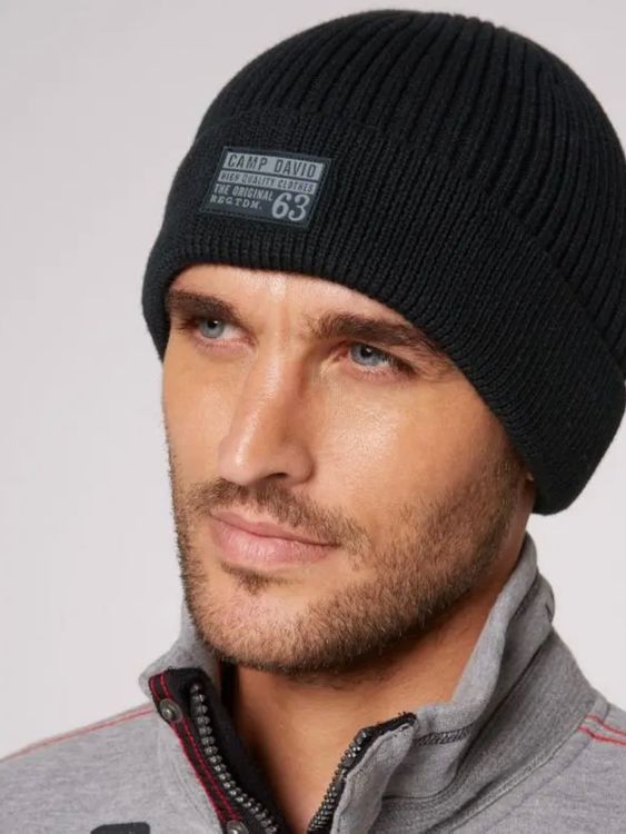 Camp David Herren Mütze Wollkappe schwarz Neupreis 39.- (Neu (gemäss ...