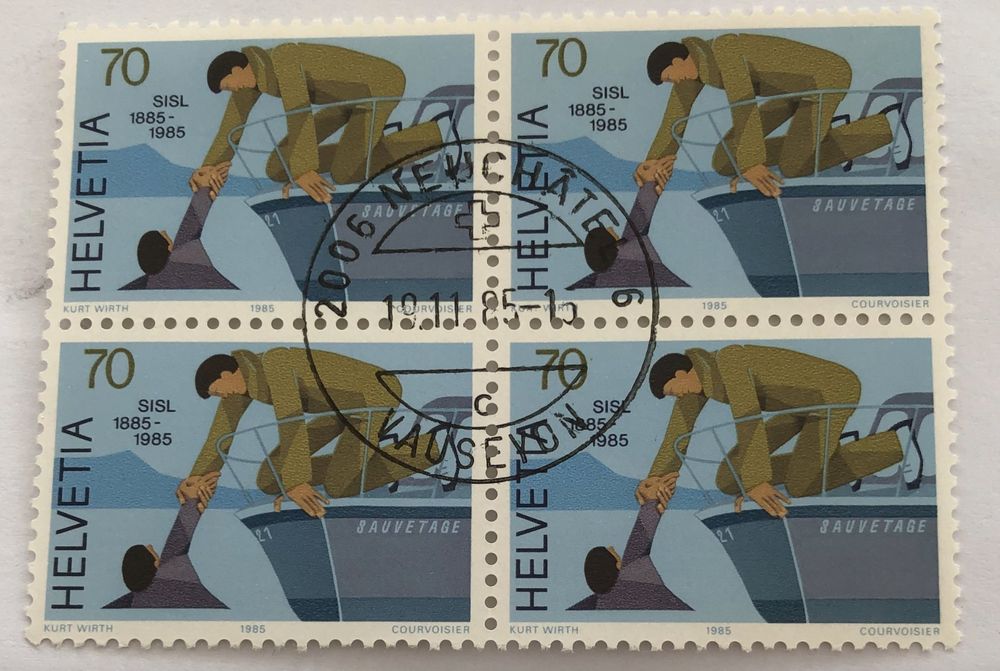 CH 4 er Block mit Vollstempel (Gebraucht) in Aarau für CHF 0.4 – mit ...