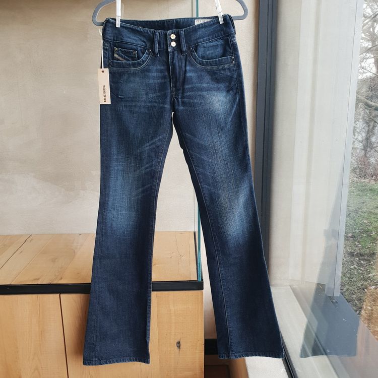 🐸 NEU DIESEL JEANS Ronhar W25/L32 Blue 32/34 washed Bootcut (Neu und ...