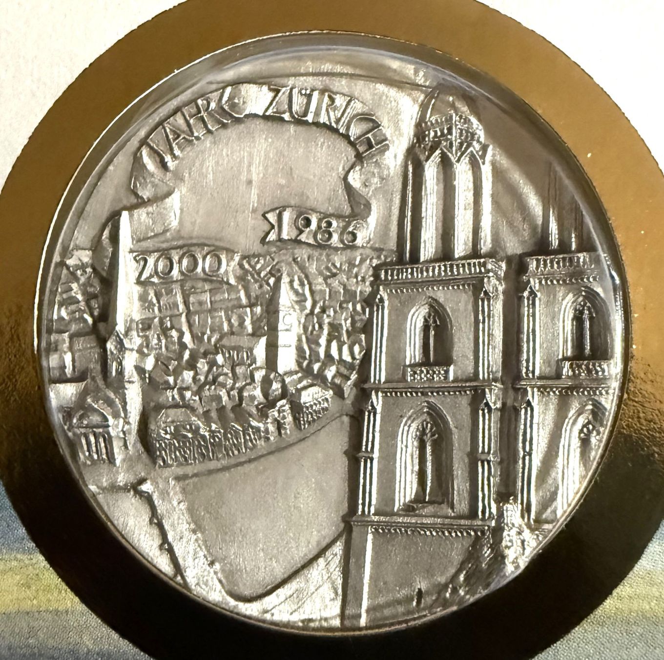 Numis Brief 2000 Jahre Zürich 1986 m. Silber Medaille 23 Gr (Gebraucht ...