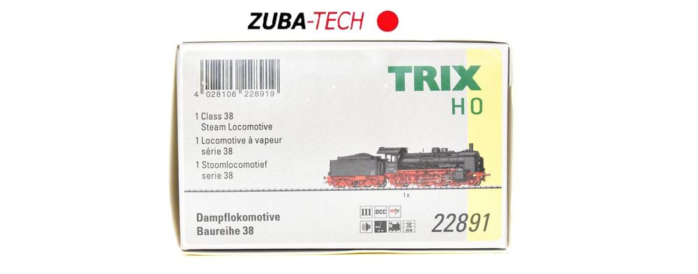 Trix 22891 Dampflok BR 38 DB H0 GS Digital mit OVP (Gebraucht) in St ...
