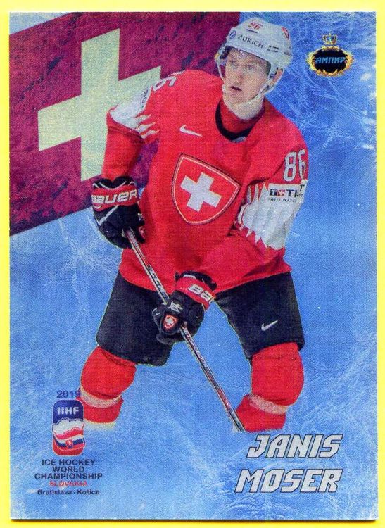 IIHF WM 2019 Janis Moser #86 / SUI17 Player Card | Kaufen auf Ricardo