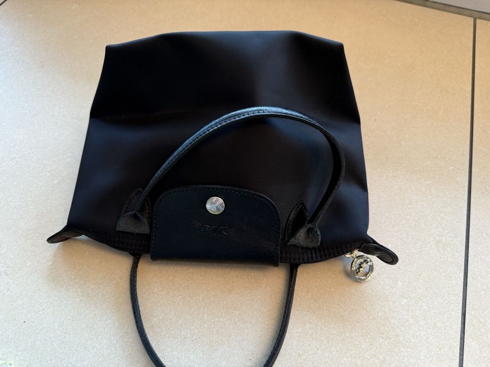 Longchamp Le Pliage Tasche schwarz, Nylon, Leder (Gebraucht) in Wermatswil für CHF 20 – mit ...