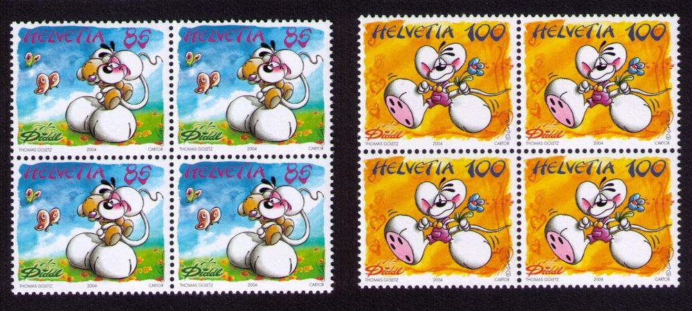 2004_1125+26_Comics DIDDL und seine Freunde_Viererblocks ** (Neu ...