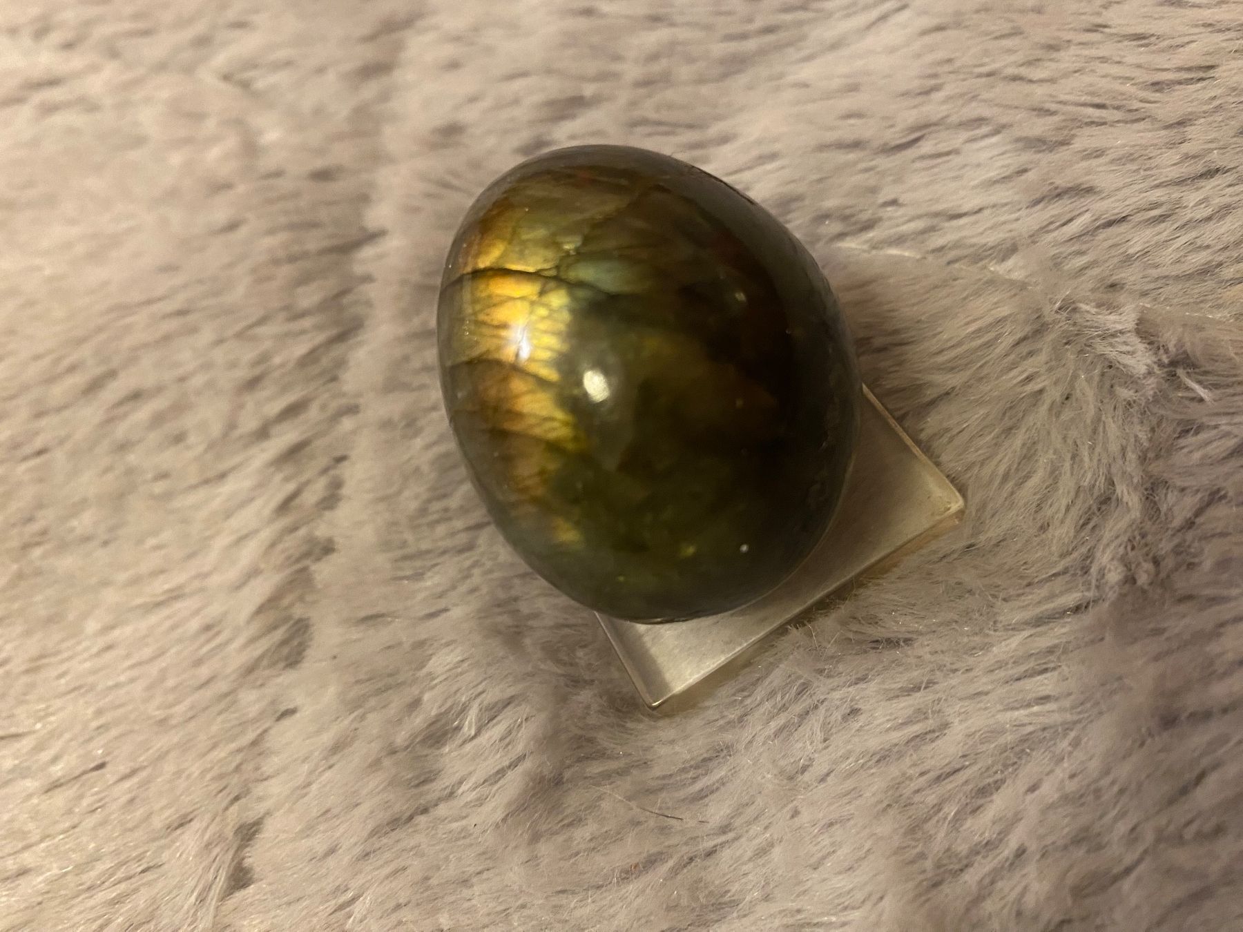 Mondstein Labradorit dunkel Ei 3,7 cm Echter Edelstein Kugel (Neu ...