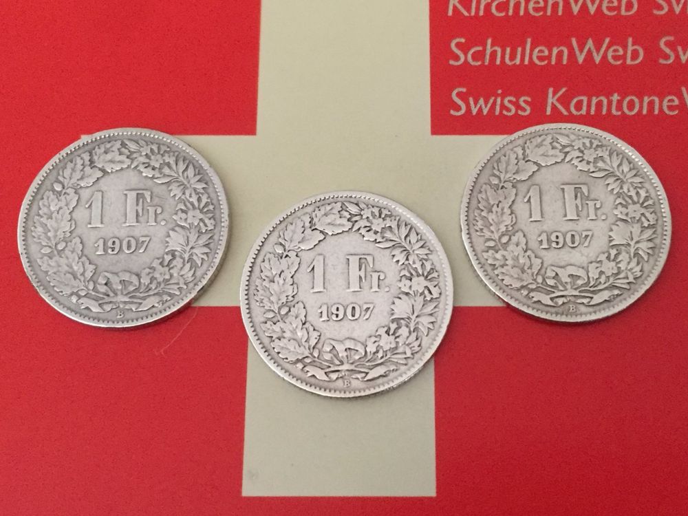 1 Franken 1907 - TRIO, nur 0,8 Mio! (Gebraucht) in Elsau für CHF 17 ...
