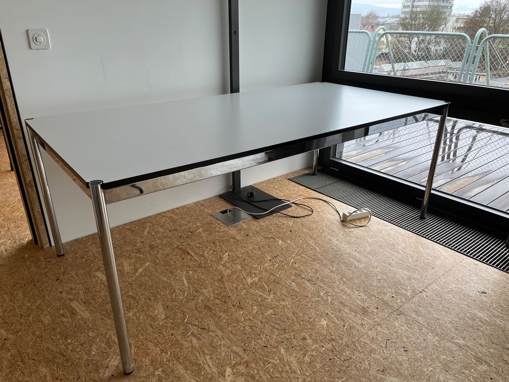 Tisch Bürotisch USM Haller Perlgrau (weiss) 200x100cm (Gebraucht) in ...