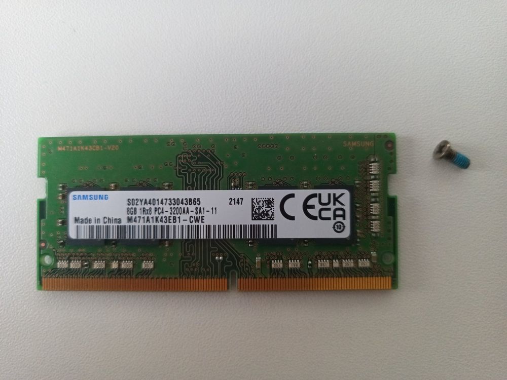Samsung SO-DIMM 8GB Samsung DDR4-3200 CL22 (1Gx8) SR | Kaufen auf Ricardo