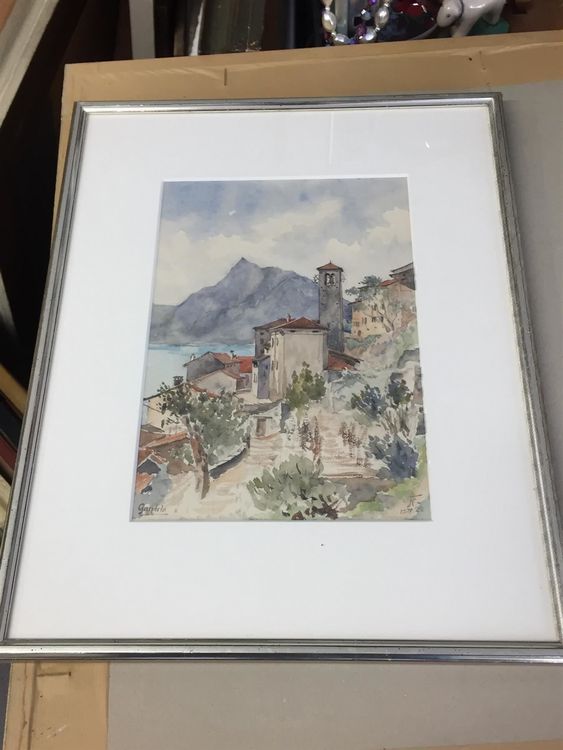 Antikes Aquarell Gandria, monogrammiert (Gebraucht) in Bern für CHF 39.9 – mit Lieferung auf ...