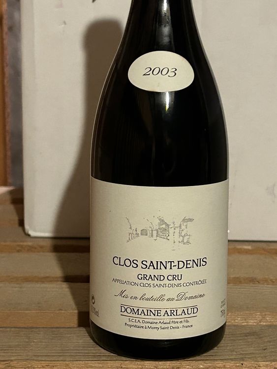 Domaine Arlaud Clos Saint Denis Grand Cru 2003 (Neu (gemäss ...