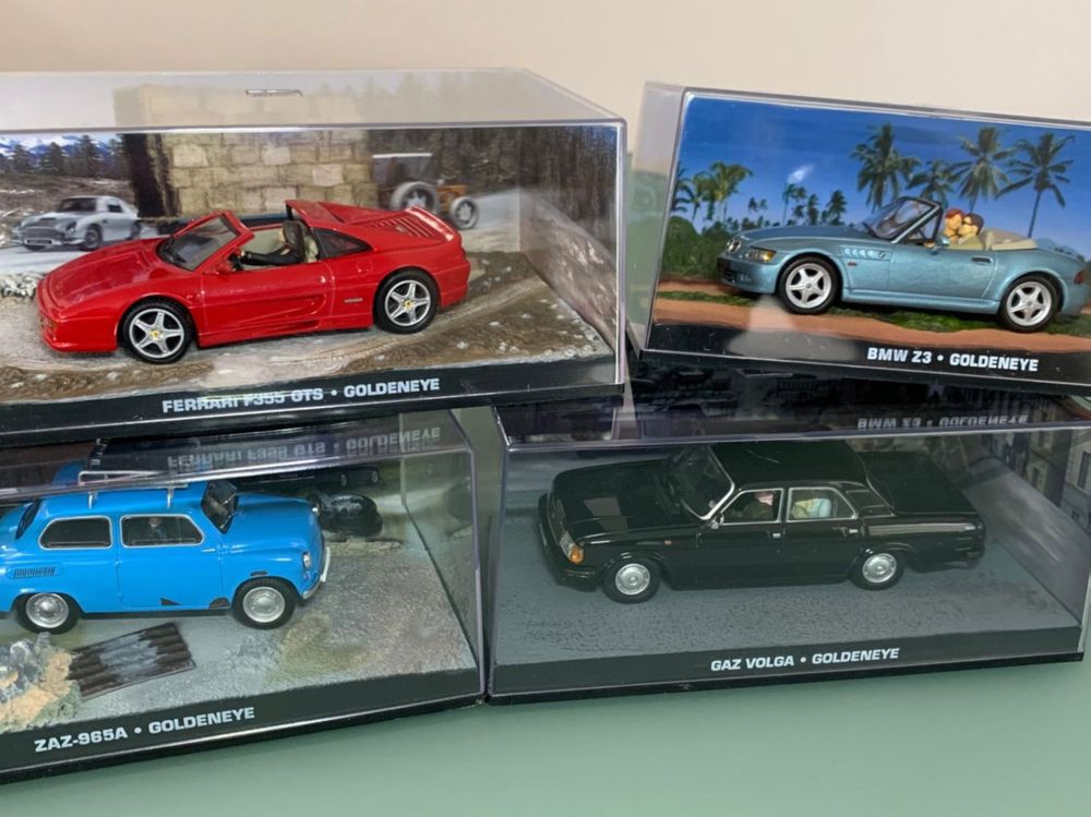 4x Diorama BOND 007 GOLDENEYE* FERRARI F355 + BMW Z3 + ZAZ.. (Neu und ...