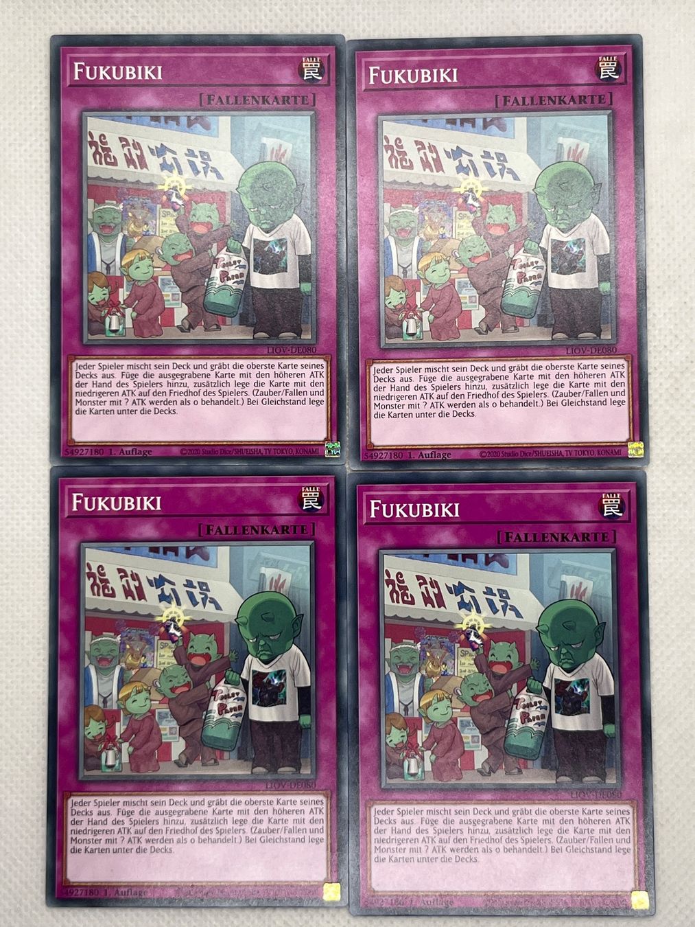 Yu-Gi-Oh! 4x Karte: FUKUBIKI - Fallenkarte - Top Zustand! (Gebraucht ...