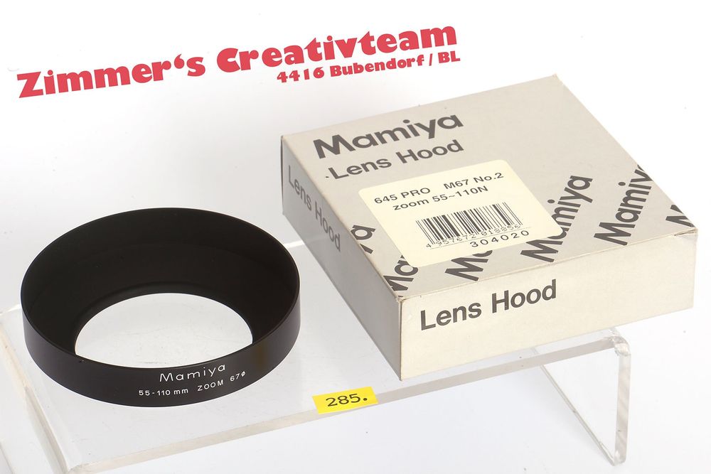 Mamiya Lens Hood 645 Pro M67 Nr. 2, 55-110N, OVP (Neu (gemäss Beschreibung)) in Bubendorf für ...