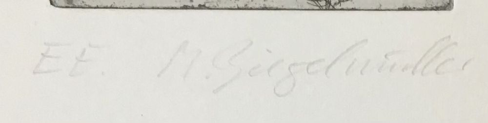 Martin ZIEGELMUELLER (1935) Sehr Seltener Radierung Handsign | Kaufen auf Ricardo