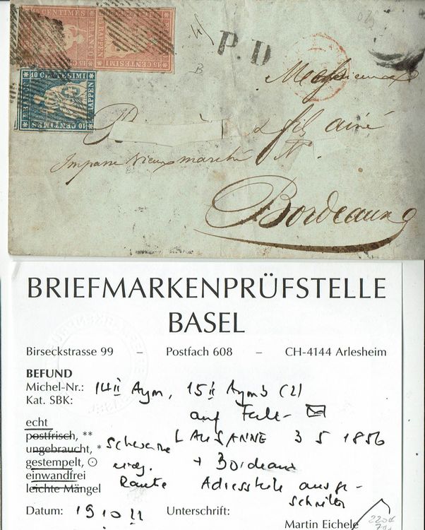 STRUBEL 40RP(2x24B/223B/B1)> BORDEAUX RTE BEFUND (Gebraucht) in Rüschlikon für CHF 50 – mit ...