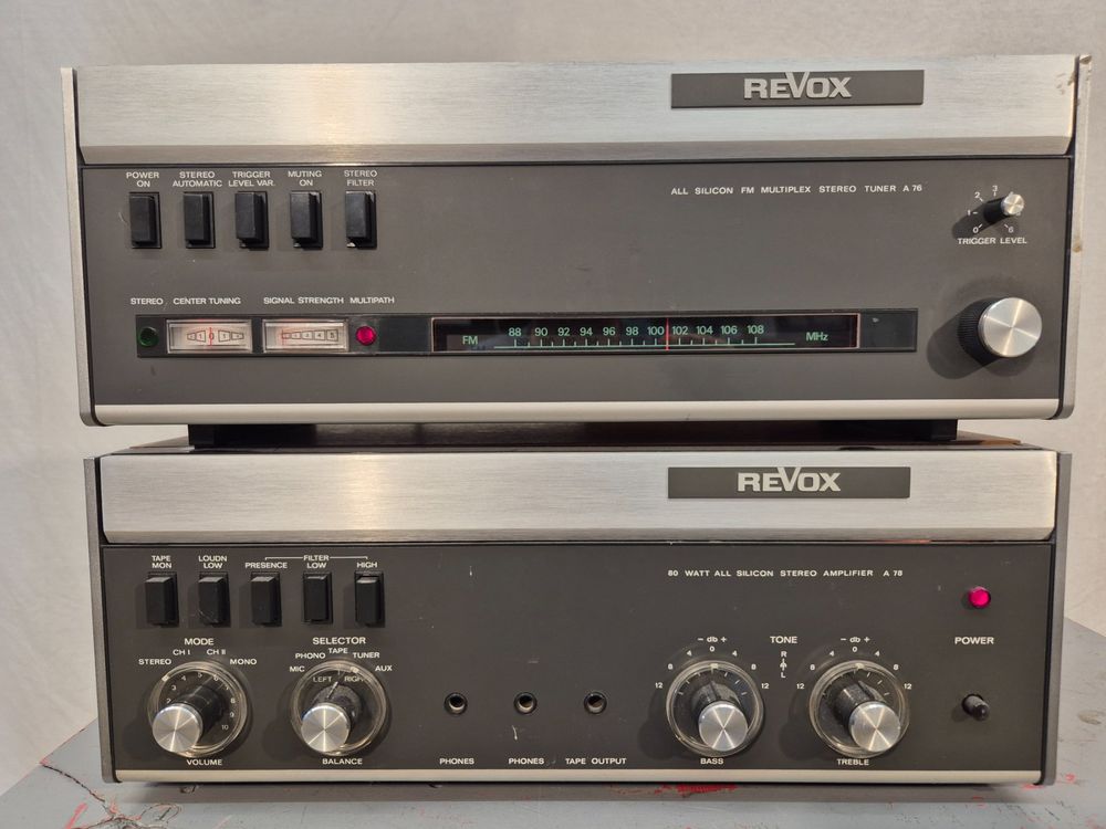 REVOX A78 Verstärker und A76 FM-Tuner (Ref. 141) (Gebraucht) in Au ZH für CHF 215 – nur Abholung ...