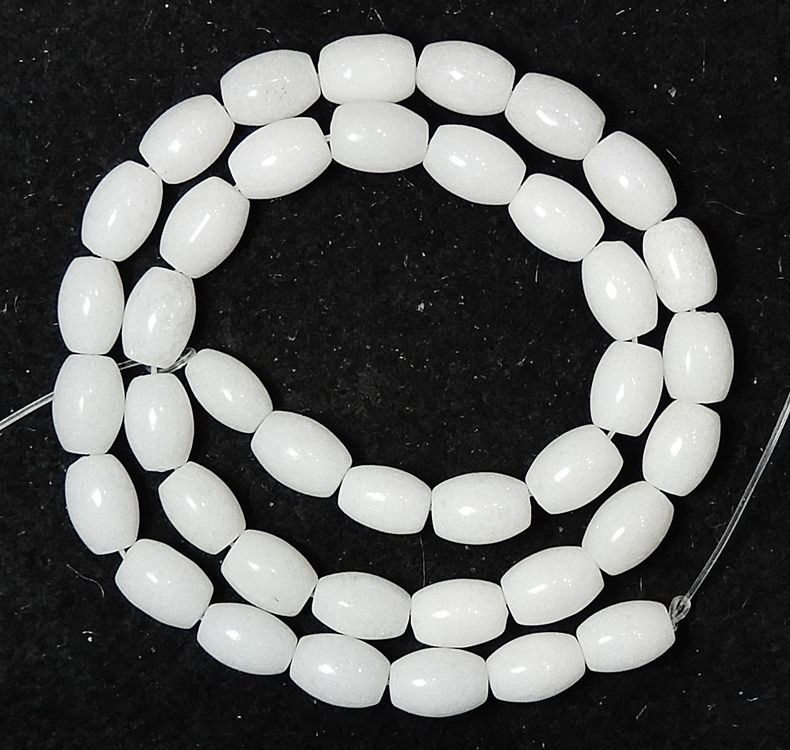 1 Strang echte schneeweisse Jade Perlen | Kaufen auf Ricardo