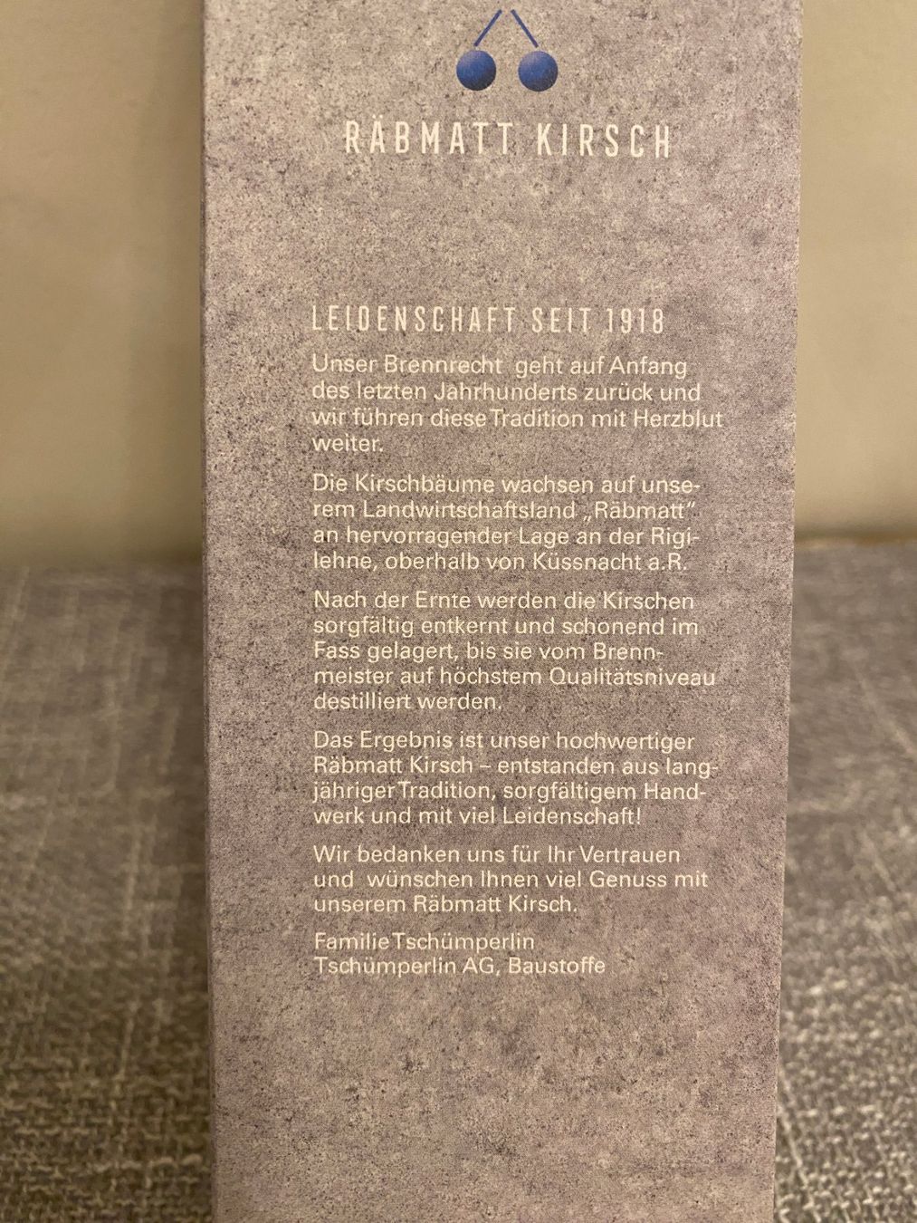 Kirschbrandt von der Räbmatt 42% vol. Kirsch (Neu und originalverpackt ...