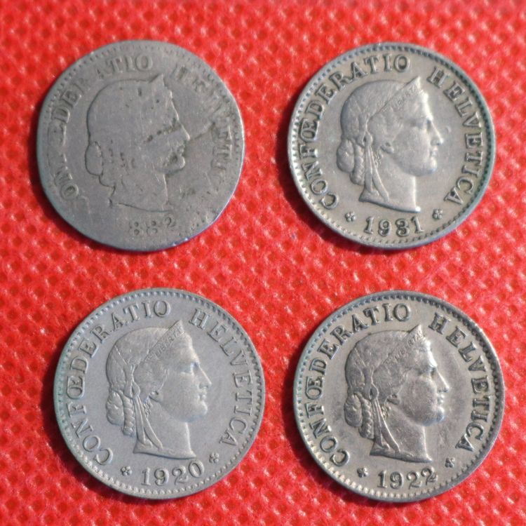 5 Rp. Lot 1882,1920, 1922, 1931 (B032) (Gebraucht) in Winterthur für CHF 6 – mit Lieferung auf ...