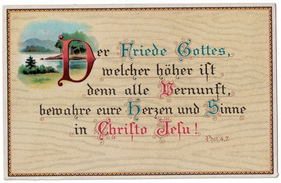 Bibelvers Phil. 4, 7 - Der Friede Gottes, welcher höher ist (Gebraucht ...