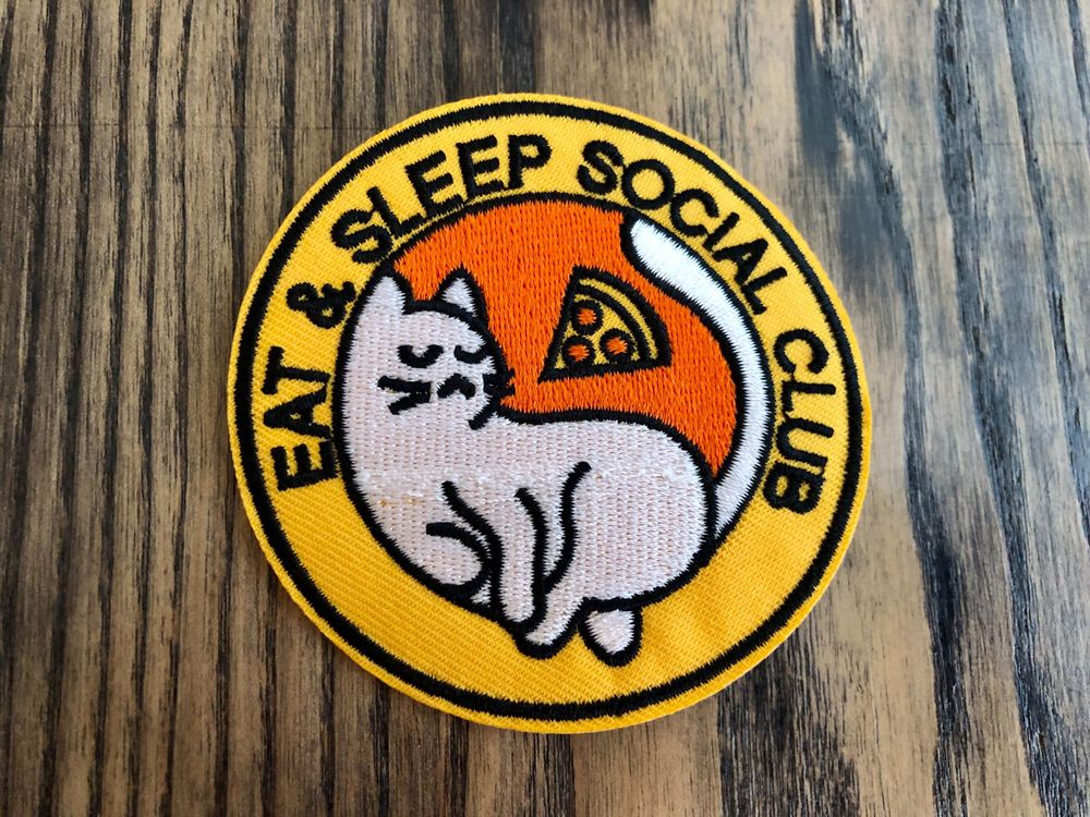 Aufnäher Patch zum Aufbügeln Katze Pizza Eat & Sleep Club (Neu und originalverpackt) in Kloten ...