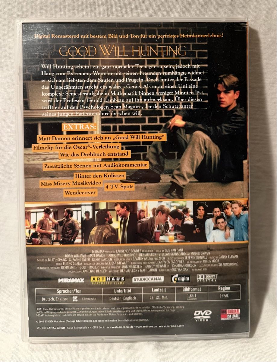 Good Will Hunting DVD - Filmklassiker mit Robin Williams! (Gebraucht ...