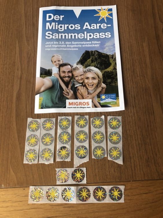 26 Migros Aare-Sammelpass (Neu (gemäss Beschreibung)) in Biberist für CHF 5 – mit Lieferung auf ...