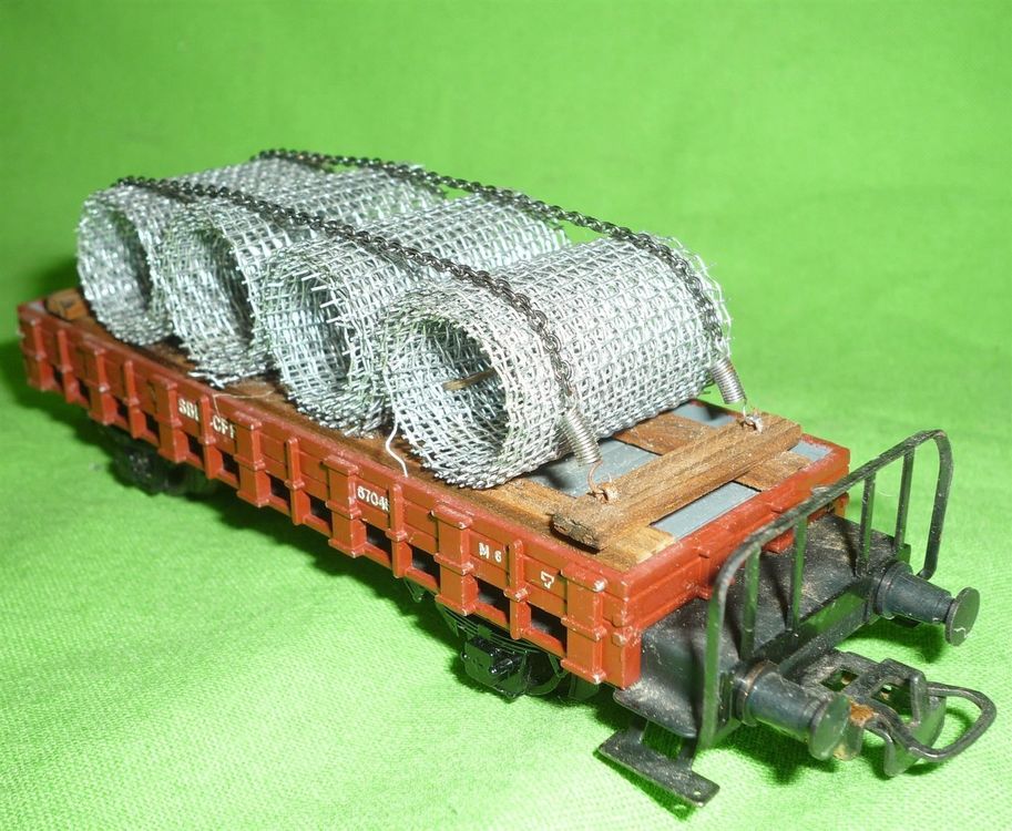 SBB Rungenwagen M6 67045 HAG DRAHTROLLEN-Ladung v. Tiefenb. (Gebraucht ...