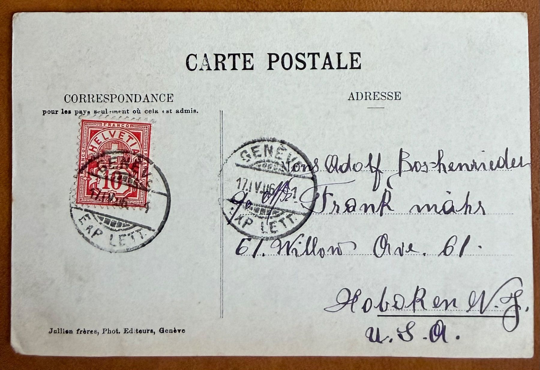 Genève - Animation devant l'Eglise Anglaise 1906 (D'occasion) à Lutry ...