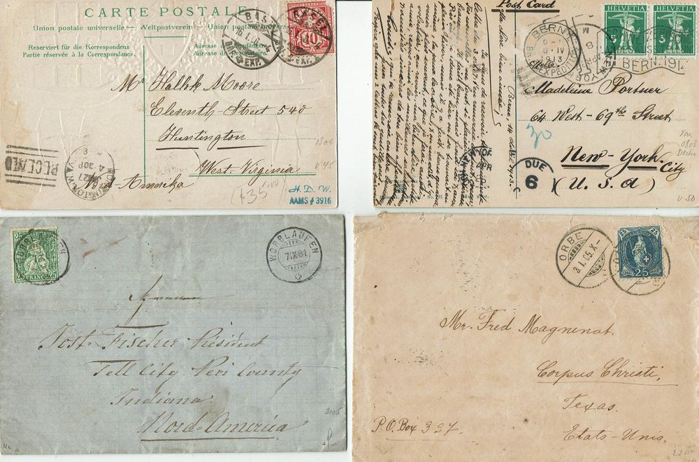 FREI 4 BELEGE/KARTEN > USA DIV STAEDTE (Gebraucht) in Rüschlikon für ...