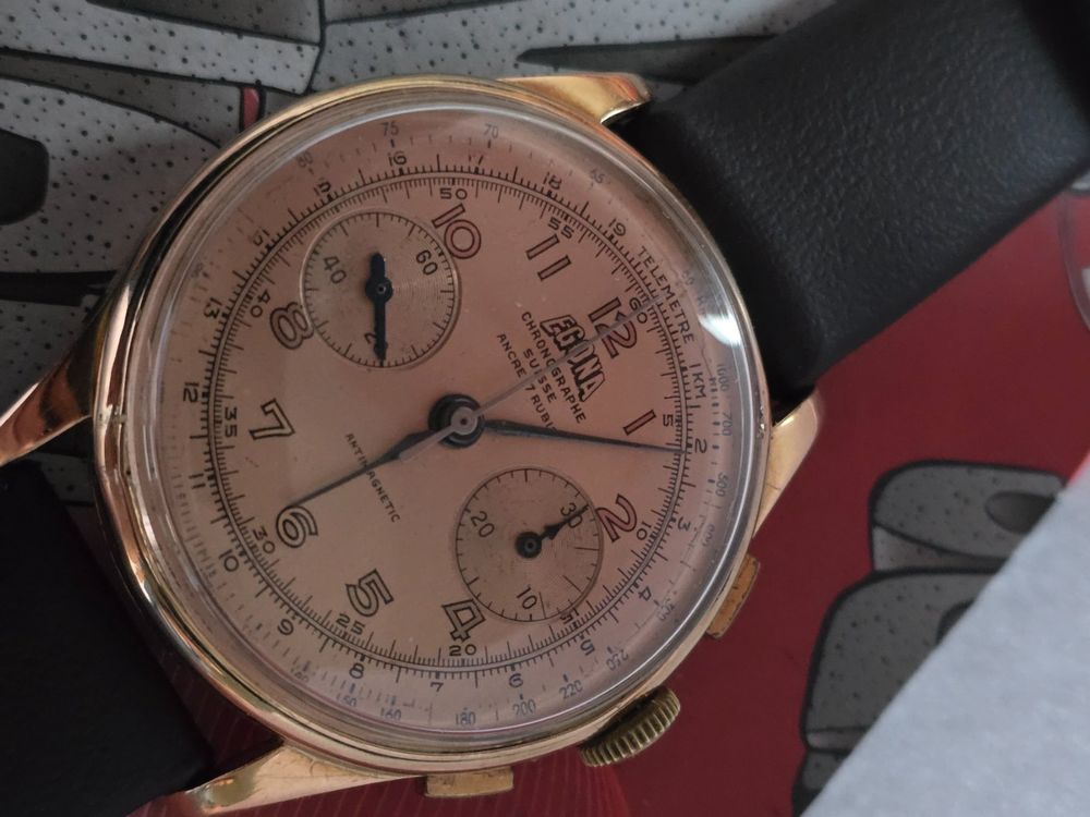 120 Egona Chronograph 18 Kt. Gold Cal L 48 (Gebraucht) in Muri AG für ...