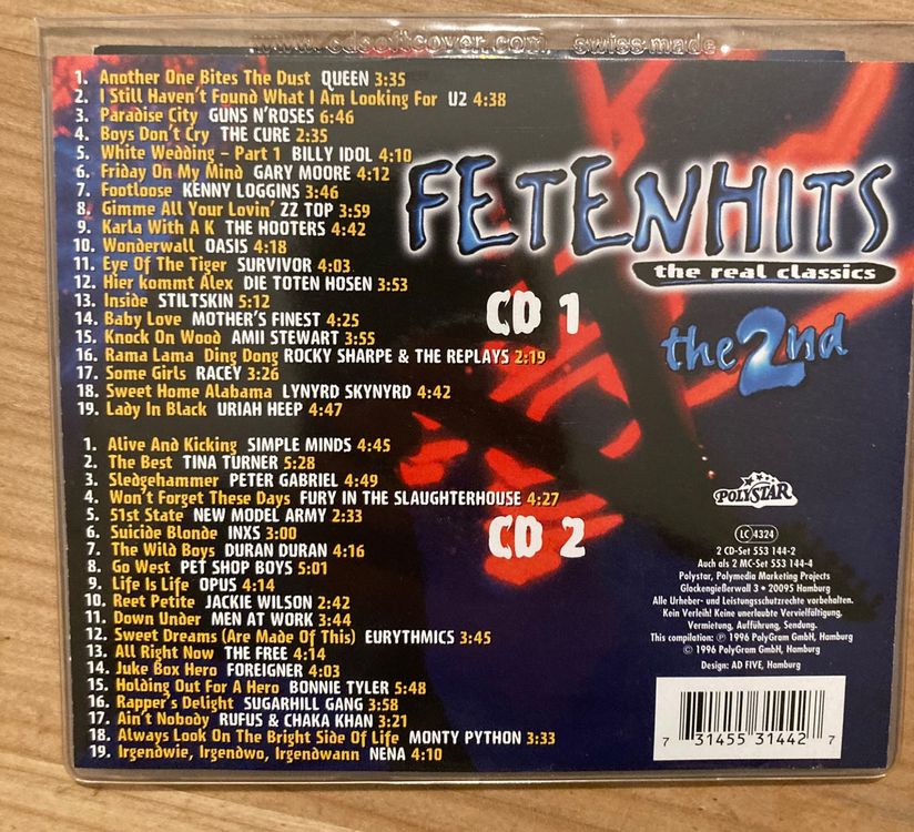 2 CD: Feten Hits the real classics (bis 1996) (Gebraucht) in Basel für CHF 3 – mit Lieferung auf ...