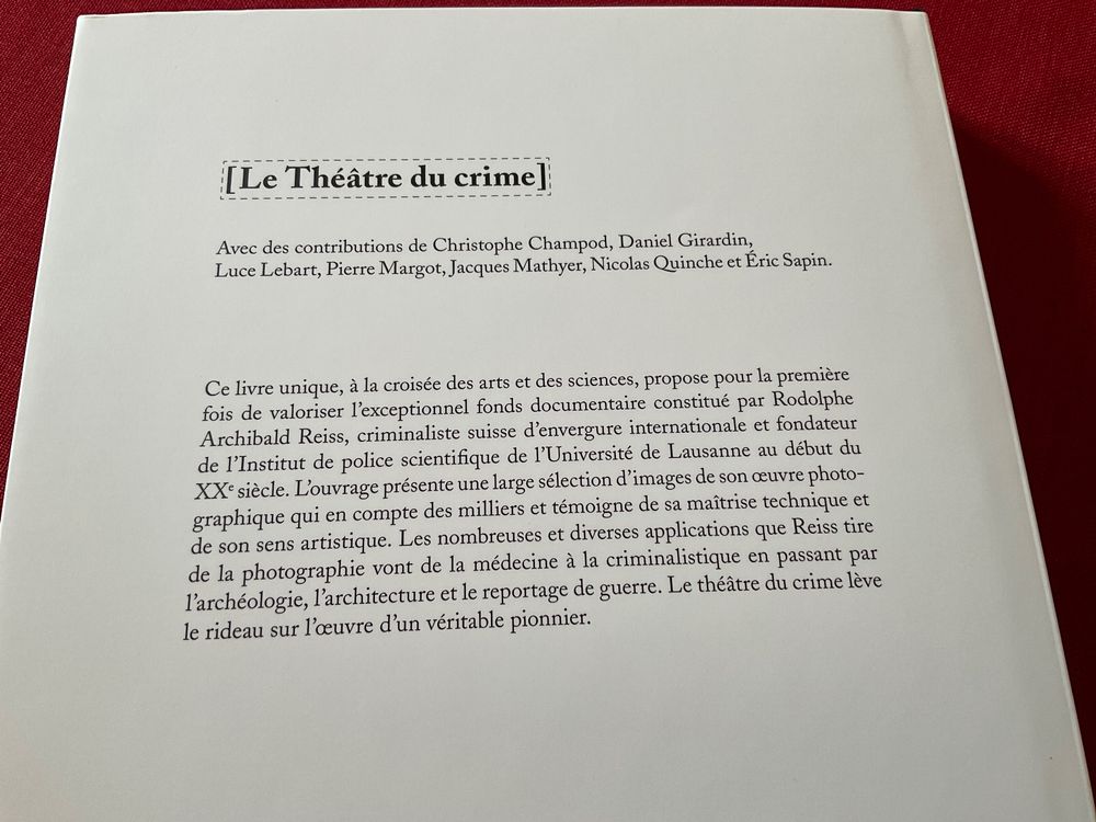 Le théâtre du crime : 1875-1929 : Rodolphe A. Reiss (Neuf (Voir ...