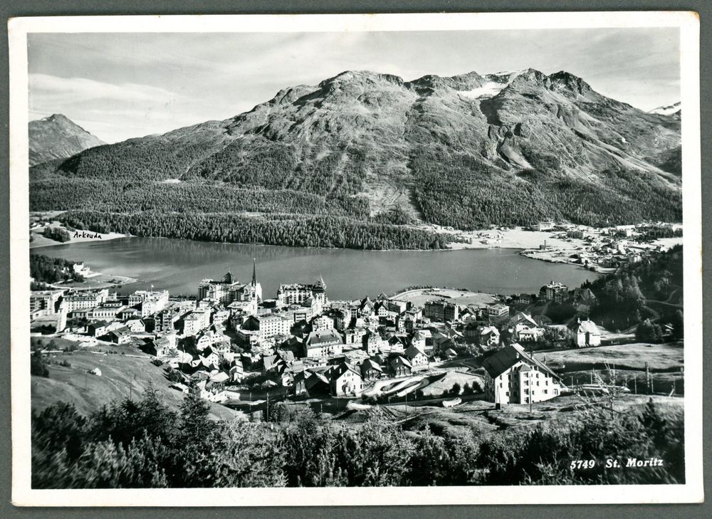 AK sw St. Moritz GR und See ≈ 1951 (Gebraucht) in Basel für CHF 2.5 – mit Lieferung auf Ricardo ...