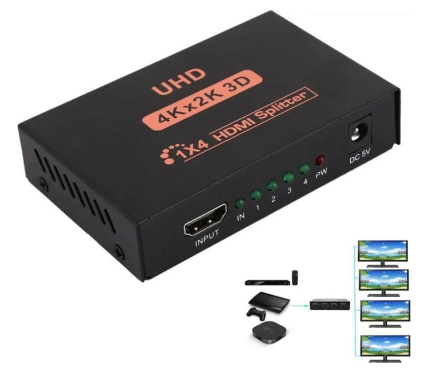 4-fach HDMI 4K Adapter Splitter (Gebraucht) in Jenaz für CHF 7 – mit ...