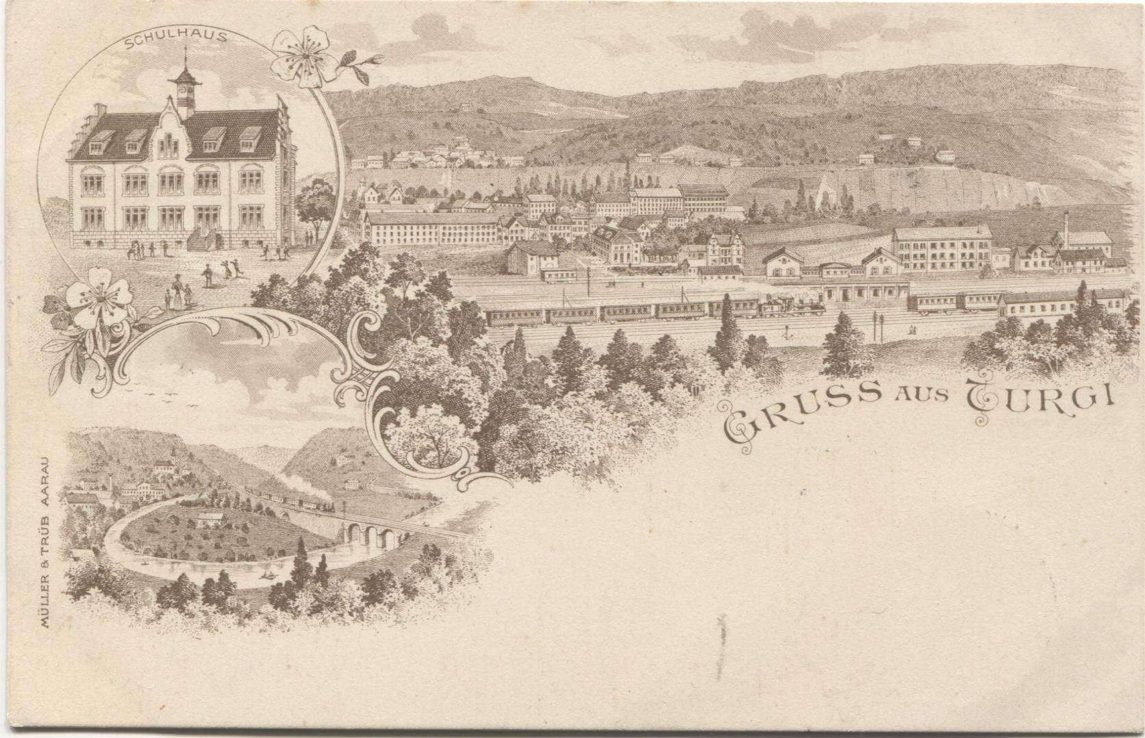 TURGI AG 1899 mit Eisenbahn Lithografie (Gebraucht) in Rothrist für CHF ...