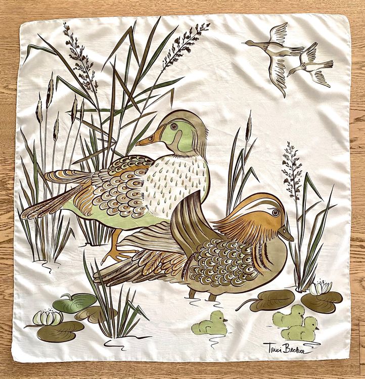 Vintage Trixi Becker Silk Scarf Foulard Seidenschal Halstuch (Gebraucht ...