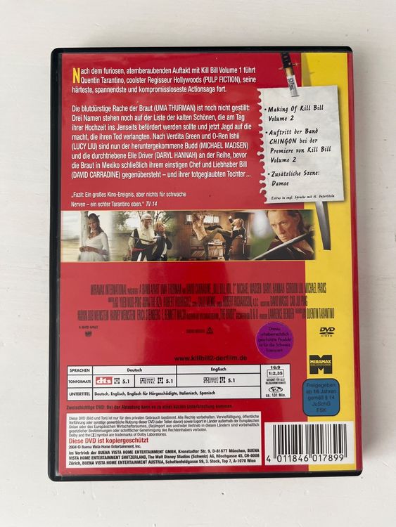 Kill Bill – Volume 1 & 2, DVD | Kaufen auf Ricardo