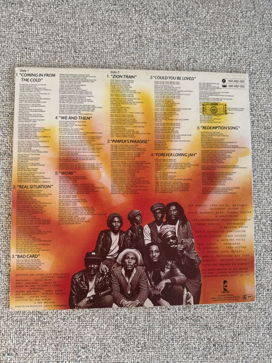 Bob Marley & The Wailers - Uprising LP Schallplatte Vinyl (Gebraucht ...
