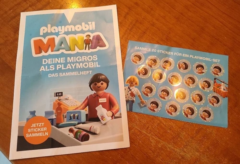 Playmobil Mania Sticker Migros 1 volle Karte (Neu und originalverpackt) in Grüt (Gossau ZH) für ...