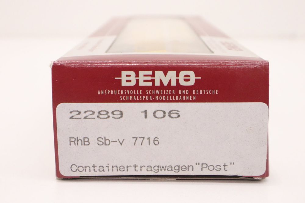 Bemo 2289 106 RhB Containertragwagen Post H0m (Gebraucht) in für CHF 70 ...