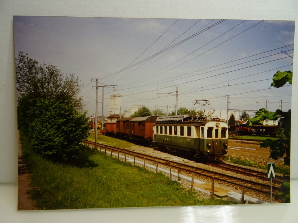 Foto SGA ABDhe 4/4 Nr.4 Rollbock SBB G-Wagen Gossau 7.6.1992 (Neu ...
