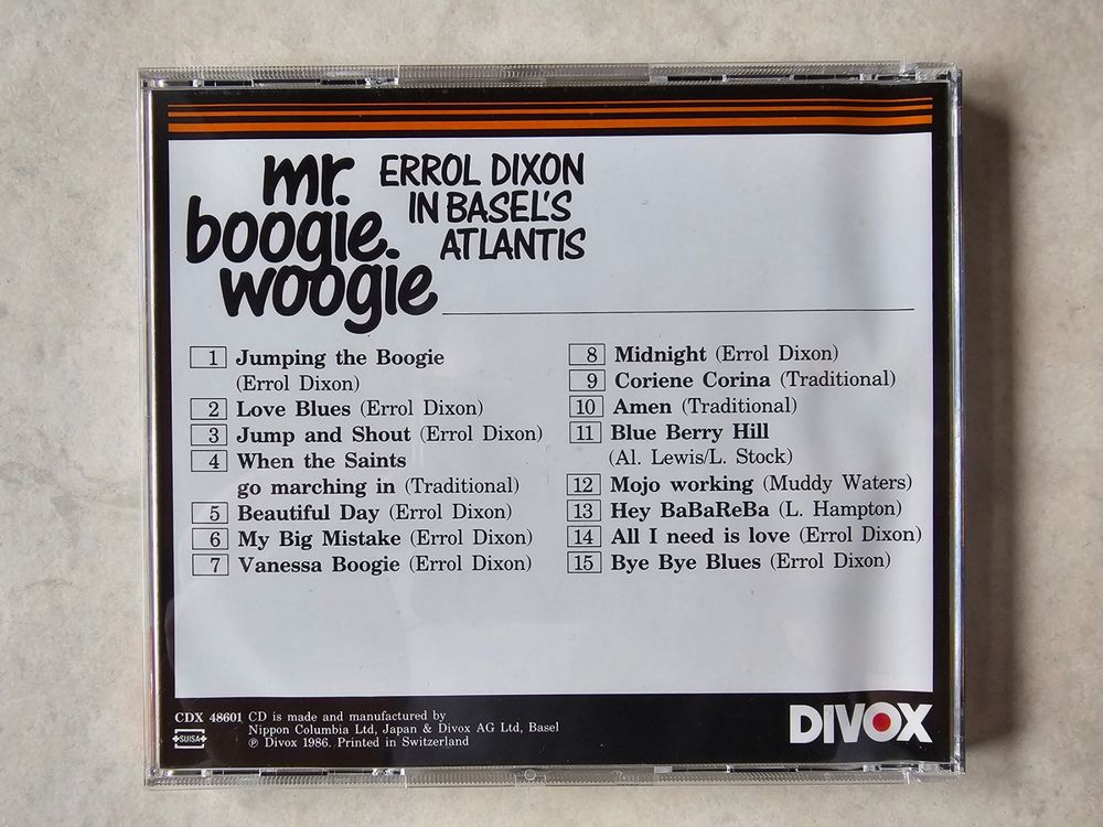 Mr. Boogie Woogie - Errol Dixon in Basel's Atlantis | Kaufen auf Ricardo