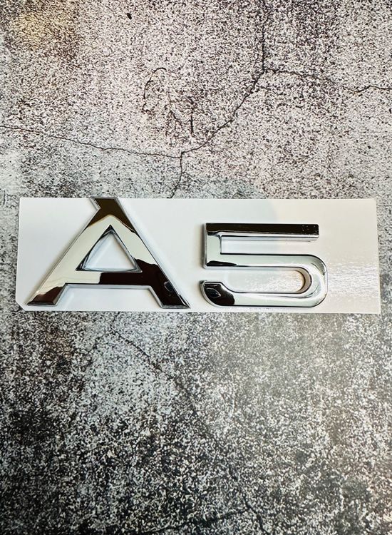 Audi A5 Emblem, Schriftzug, Logo NEU in Chrom (Neu und originalverpackt ...