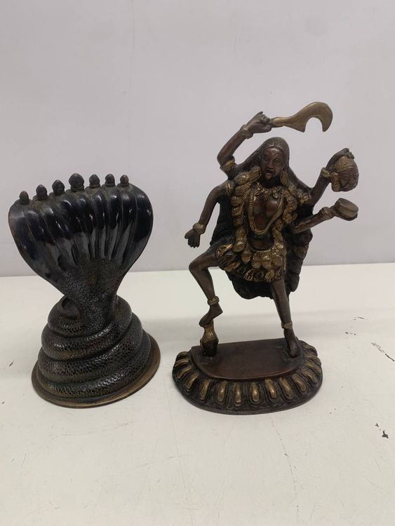 Antike Hindu Statuen Set - Schlangen & Kali Figur K 162 (Gebraucht) in ...