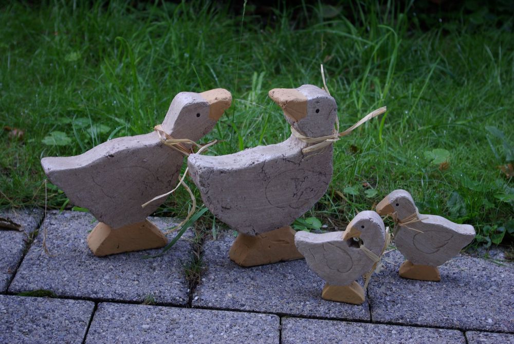 4 coole herzige Enten, grosse Entenfamilie, Dekoration (Gebraucht) in ...