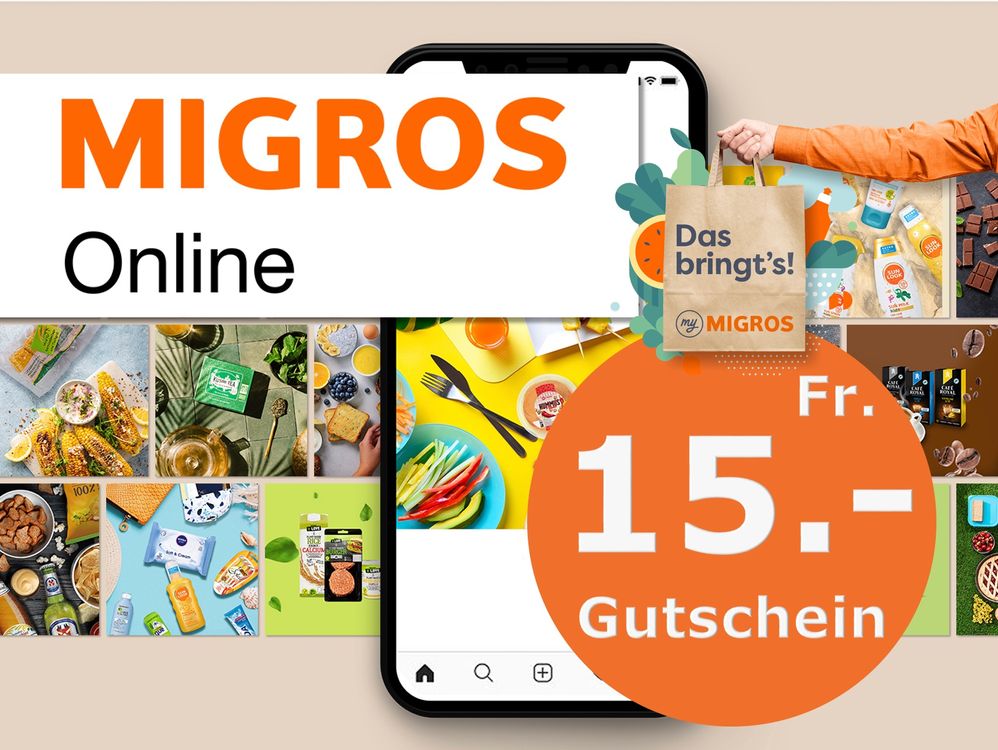 Fr. 15.- MIGROS Gutschein Online Rabatt Code | Kaufen auf Ricardo