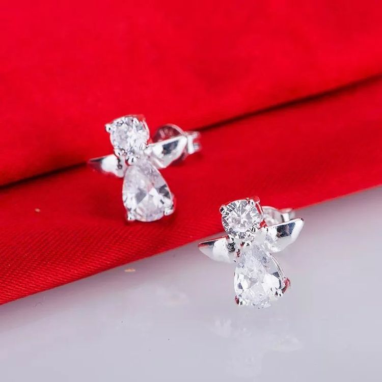 Süsse Ohrstecker *Engeli* – 925er versilbert (Neu (gemäss Beschreibung ...