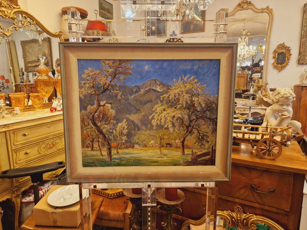 ANTIKE GEMÄLDE ÖL AUF LEINWAND, SIGNIERT | Kaufen auf Ricardo